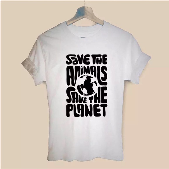 Tops | Save The Animals Save The Planet Graphic Tshirt | Poshmark